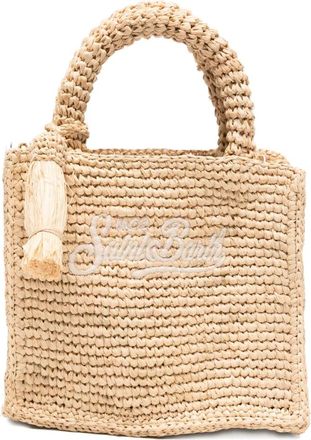 MC2 Saint Barth Femme, Sacs, Beige, Taille: ONE Size Mini Sac &agrave; Main Vanity en Raphia