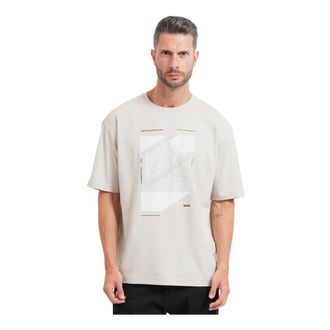 HUGO BOSS T-Shirt aus Baumwollmischung im Regular Fit - - Tops - Herren - Beige - XL