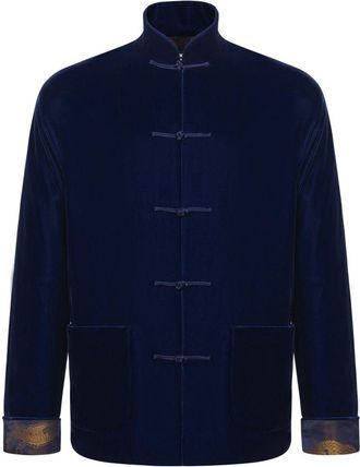 Shanghai Tang Jacke mit Seidenfutter - Blau