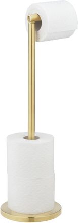 WENKO 2in1 Stand Toilettenpapierhalter Gold aus Edelstahl Gold