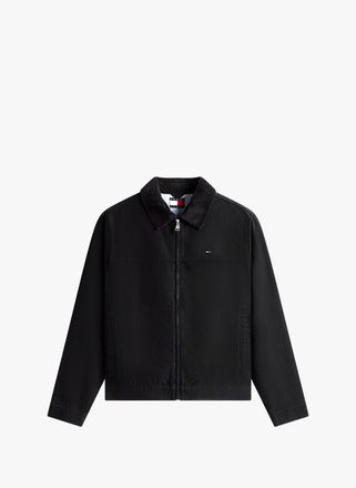 Tommy Hilfiger Veste droite &agrave; col contrast&eacute; en coton organique