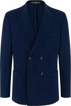 Boggi Milano Homme, Vestes, Bleu, Taille: 2XL B Jersey Veste Crois&eacute;e
