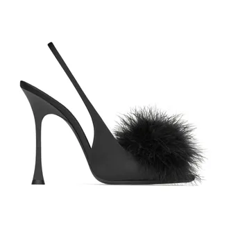 Saint Laurent Schwarze Ledersandalen - - Shoes - Damen - Schwarzk - 37 EU