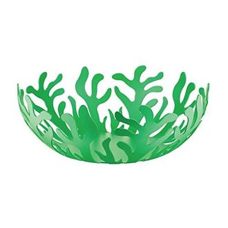 Alessi Mediterraneo ESI01/29GR - Porte-Fruits Design, en Acier Coloré à la Résine au Époxyde, Diamètre 29 cm, Vert