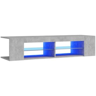 vidaXL vidaXL TV-Schrank mit LED-Leuchten Betongrau 135x39x30 cm