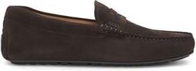 BOSS Hommes Noel Mocc Mocassins en Cuir suédé avec Finition Penny