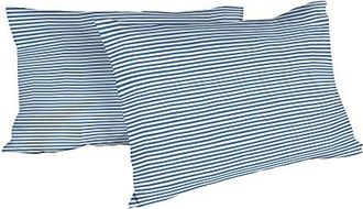 Italian Bed Linen Max Color Paar Kissenbez&uuml;ge Uni, 100% Baumwolle, 20 x 12 x 1.5 cm, 2 Einheiten 20x12x1.5 cm Riga Avio