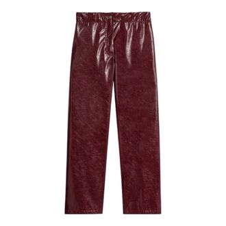 A Paper Kid Femme, Pantalons, Rouge, Taille: 44 FR Pantalon Vernis Coupe Droite