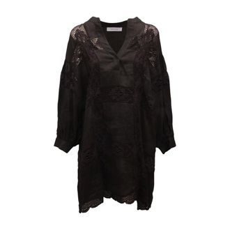 Emma & Gaia Robe Emma Lin & Dentelle - Femme - Robes - Noir - Taille: 46 FR