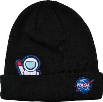 Mister Tee Unisex NASA Embroidery Beanie Kids black, S/M