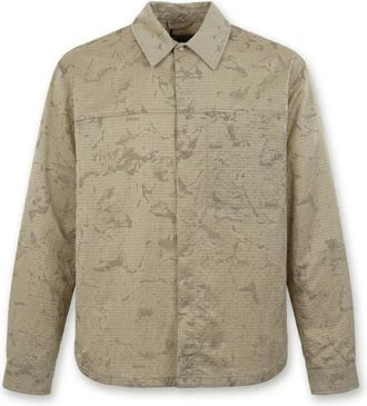 Herno Homme, Chemises, Vert, Taille: XL Laminar Shacket in Water Jacquard