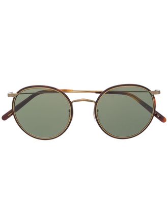 Oliver Peoples lunettes de soleil Casson &agrave; monture ronde - Marron