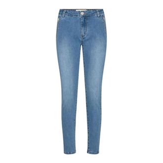 Sofie Schnoor Denim Jeans Medium Blue mit Rei&szlig;verschlussdetails - - Jeans - Damen - Blau - XS