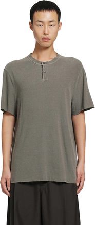 James Perse Slub Jersey Short Sleeve Henley T-Shirt
