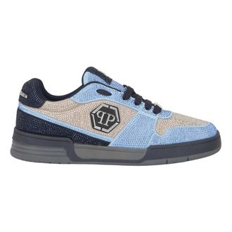 Philipp Plein unisex, Chaussures, Bleu, Taille: 40 EU Baskets basses P-Force 78 Strass