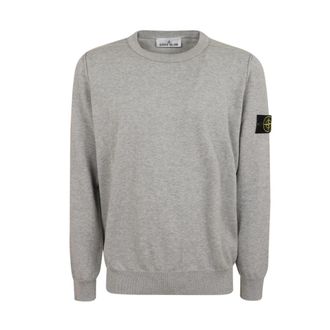 Stone Island Rundhalspullover - - Knitwear - Herren - Grau - M