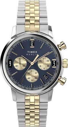 Timex Uhren - Quarz-Analoguhr Marlin Quartz Chronograph - Gr. unisize - in Blau - f&uuml;r Damen