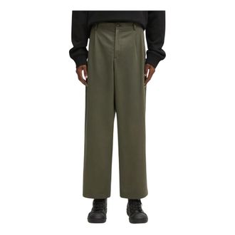 Maison Kitsun&eacute; Pantalon ample pliss&eacute; - Homme - Pantalons - Vert - Taille: XS