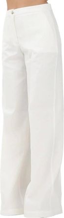 Pinko Pinko, Femme, Pantalons, Blanc, Taille: 42 FR Jacopone Pantalone Lino Stretch
