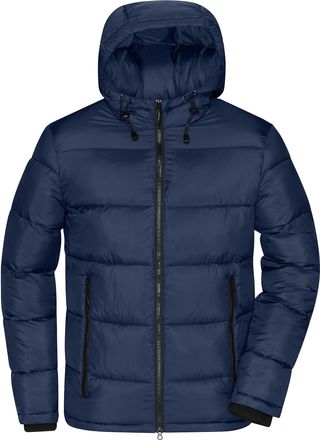 James & Nicholson Herren Winter Steppjacke Sorona - Gesteppte Winterjacke DuPont Sorona Wattierung f&uuml;r Freizeit und Business | Farbe: navy/electric-blue | Gr&ouml;sse: XXL
