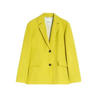 Max Mara Tailored Leinenjacke - - Jackets - Damen - Gelb - M
