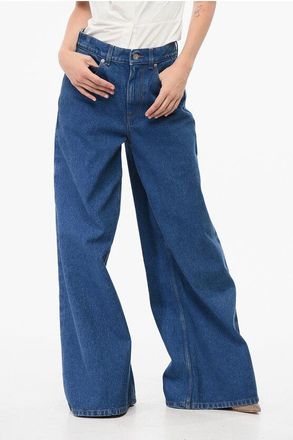 Marni Wide Leg Jeans with Leather Logo size 40