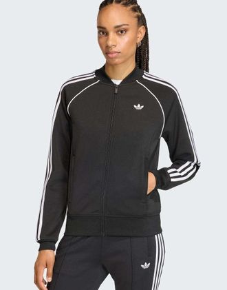 adidas Originals SST - Veste de surv&ecirc;tement classique - Noir/blanc