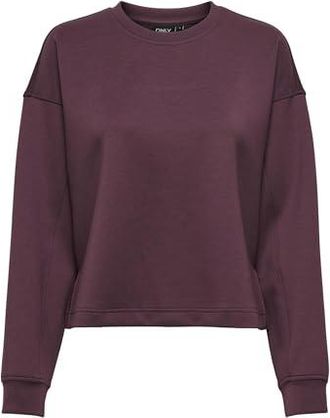 Only Onlalina Life Slit Roundneck SWT, Chocolat, L Femme