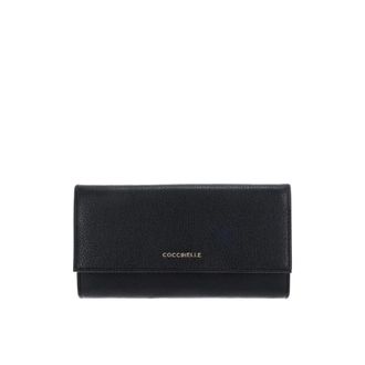 Coccinelle Femme, Accessoires, Noir, Taille: ONE Size Portefeuille Souple M&eacute;tallis&eacute;