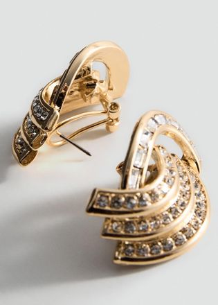 Mango Kombinierte Kristallstein-Anhänger gold - Damen - Einheitsgröße - MANGO