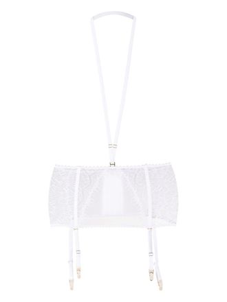 Maison Close porte-jarretelles Accrochet Coeur - Blanc