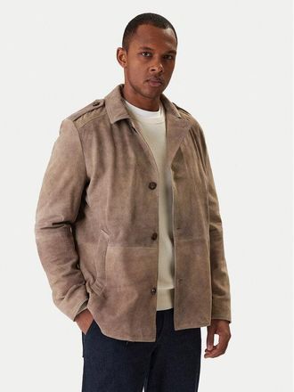 Milestone Lederjacke Adrian 611631 60730 Beige Regular Fit