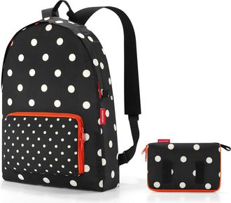 Reisenthel mini maxi rucksack - faltbarer kompakter Rucksack -wasserabweisend, Farbe:schwarz