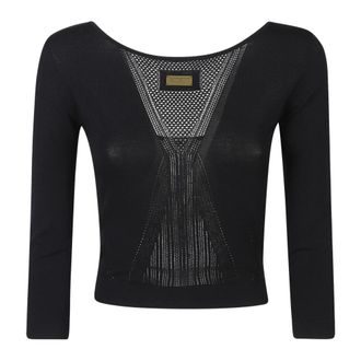 Elisabetta Franchi Femme, Pulls, Noir, Taille: 34 FR Maglia Tricot