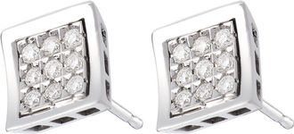 Edenly Ohrstecker Karo in Weissgold - 0.27 Karat - 18 Diamanten