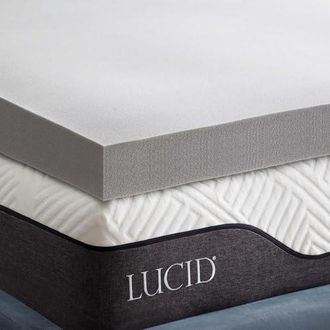 Lucid Surmatelas de 10 cm en Mousse à mémoire de Forme au de Charbon de Bambou - Surmatelas 160 x 200 cm