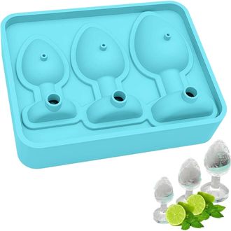 Generic Streich-Eiswürfelform, lustige Analplug-Eiswürfelform, Eiswürfelformen für Junggesellen- und Junggesellinnenabschiede für Erwachsene, Silikon-Analplug