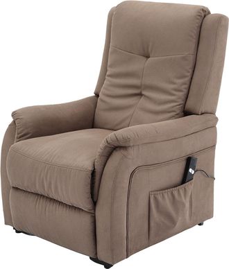 Modoform home24 Fernsehsessel Crespo Braun Webstoff 79 x 108 x 87cm