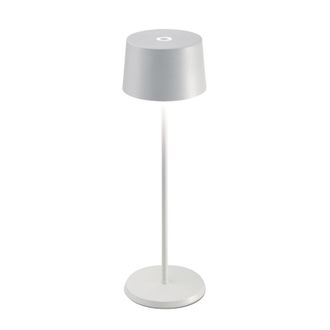 Zafferano Olivia Pro Lampe, Tragbare und Wiederaufladbare Tischlampe mit Touch Control, Geeignet für Wohnzimmer und Außenbereich, Dimmer, 2200-3000 K, Höhe 35 c