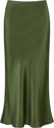 Roberto Collina Femme, Jupes, Vert, Taille: 38 FR Silk Midi Skirt