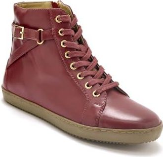 Pediconfort Sneakers Montantes lacées et zippées - Femme - Taille : 38 - Couleur : Bordeaux