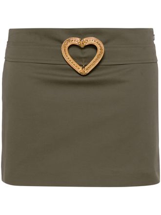 Moschino minijupe &agrave; boucle Heart - Vert