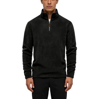 Generic Pull &agrave; manches longues pour homme - Automne et hiver - Col montant - D&eacute;contract&eacute; - Tendance - Col en V, Noir, XXL