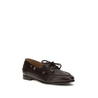 Bally Womens Brown Calf Leather Bos Taurus Slip-On Loafers