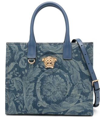 Versace petit sac cabas La Medusa Barocco Sea - Bleu