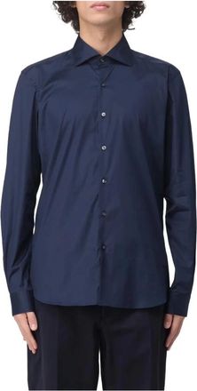 Fay Homme, Chemises, Bleu, Taille: M Chemise Stretch Col Fran&ccedil;ais
