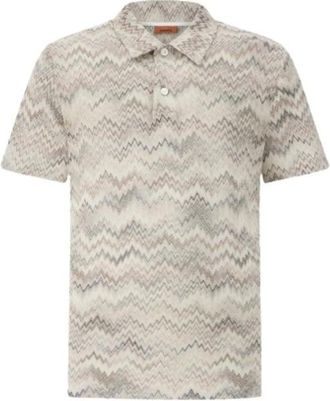 Missoni Homme, Tops, Beige, Taille: M Polo T-shirt en coton