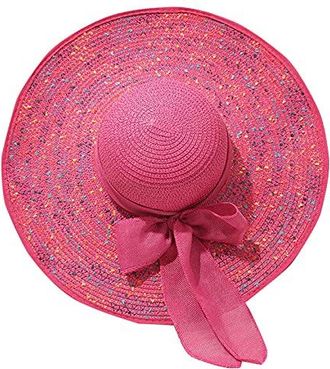 Generic Casquette de p&ecirc;cheur large avec avant-toit respirant pour femme - Casquette de baseball en maille, rose vif, Taille unique