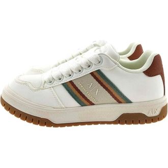 A|X Armani Exchange Baskets avec bandes contrastantes - Femme - Chaussures - Blanc - Taille: 35 EU