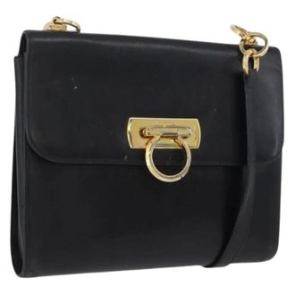 Ferragamo Pre-owned Leder Schultertasche - - Pre-owned - Damen - Schwarzk - ONE SIZE